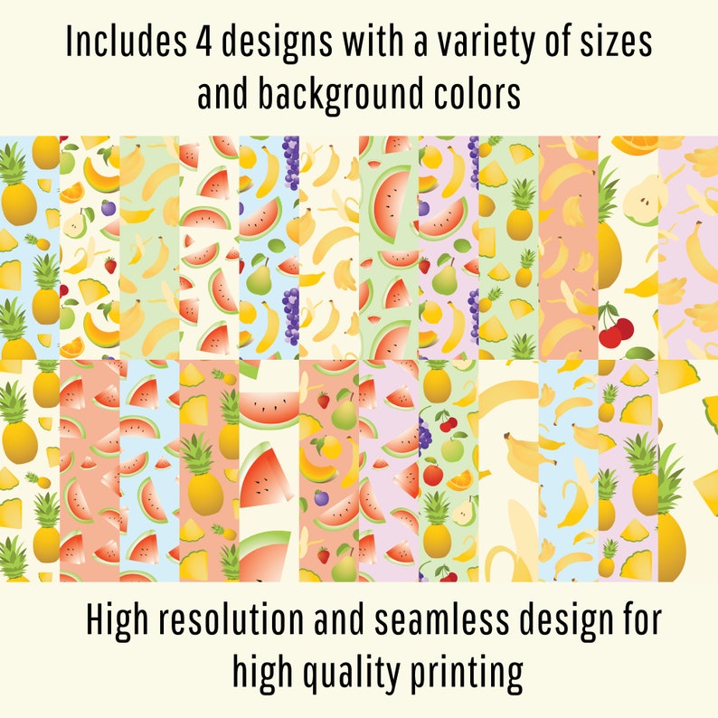 Printable Fruit Digital Paper | Seamless Digital Paper | Instant ...