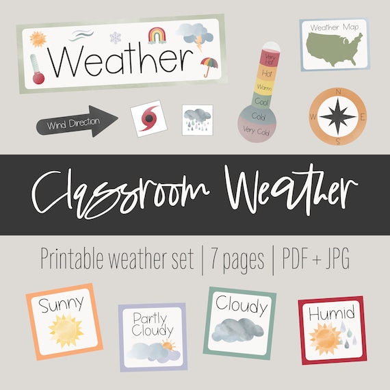 Preschool Weather Daily Weather Circle Time Weather - Etsy UK