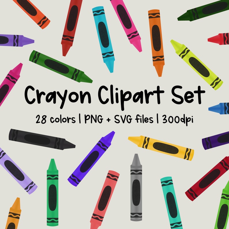 Crayon Clipart | Crayon Svg | Back to School Svg | Teacher Svg | Crayon ...