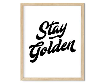 Stay Golden Digital Download Spring and Summer Wall Art Home | Etsy
