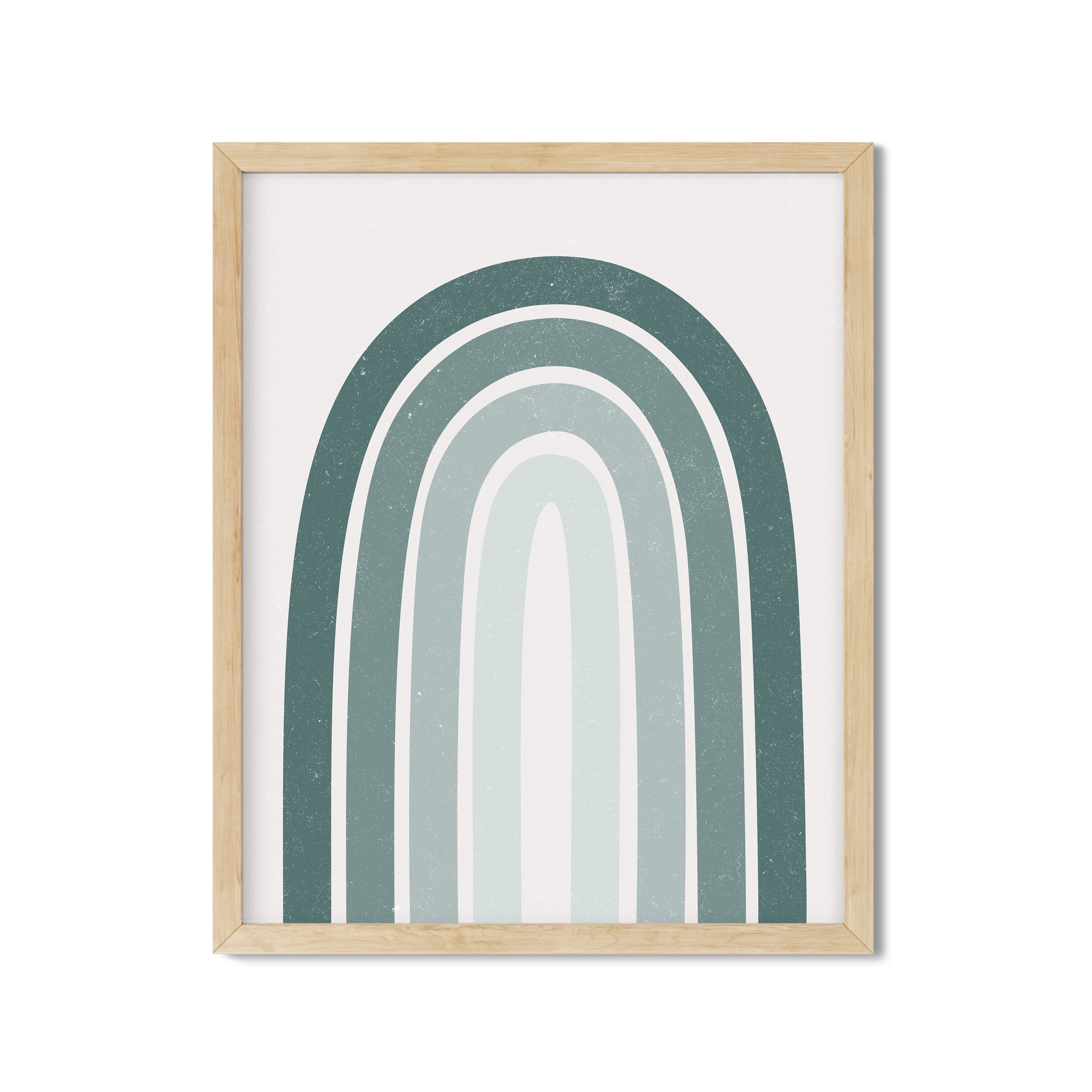 Teal Blue Rainbow Digital Download, Shades of Blue Rainbow Home Decor ...