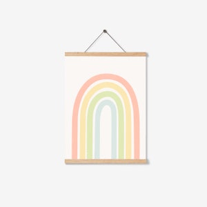 Pastel Rainbow Digital Download, Nursery Kids Room Playroom Wall Art ...