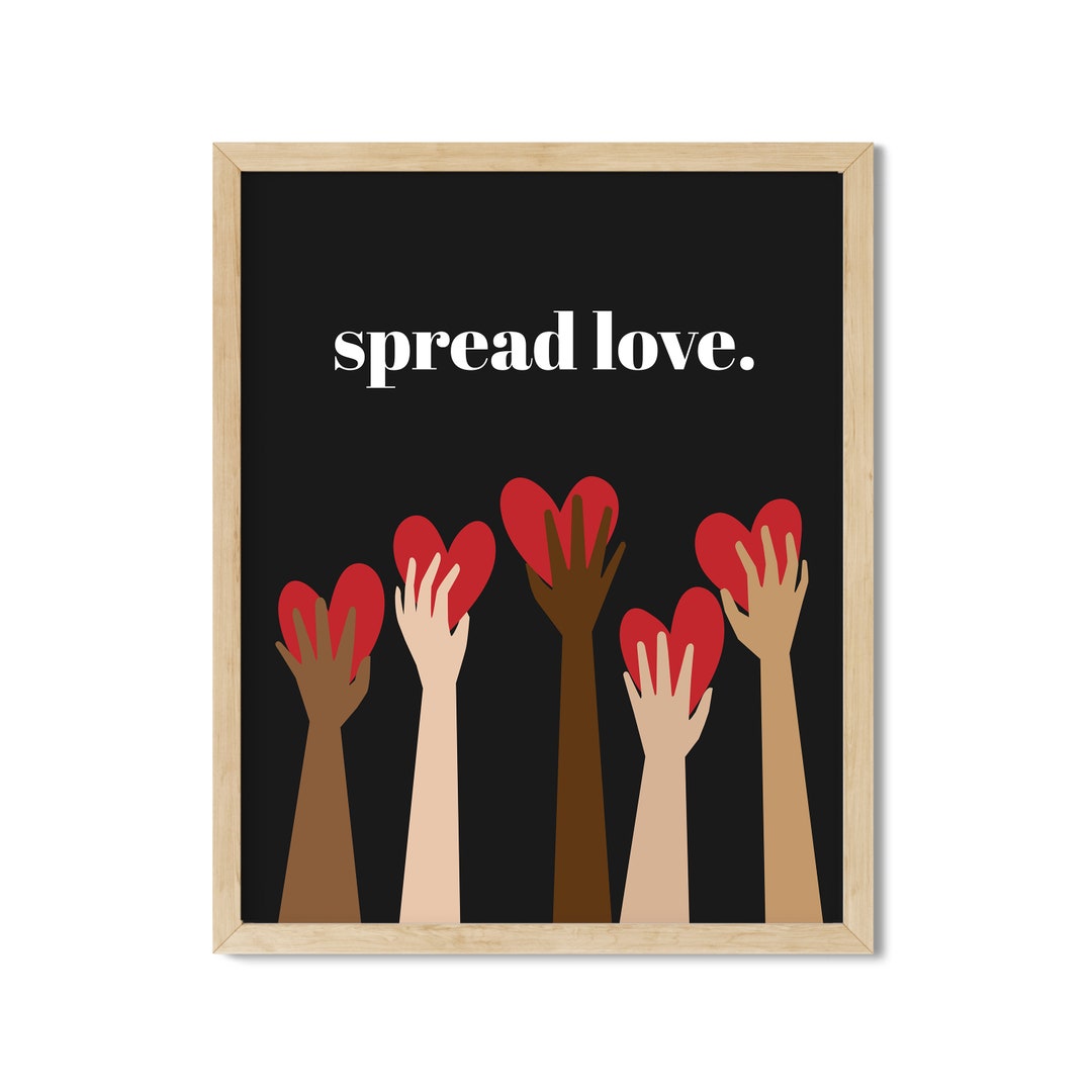Spread Love Valentine's Day Digital Download, More Love, Valentines ...