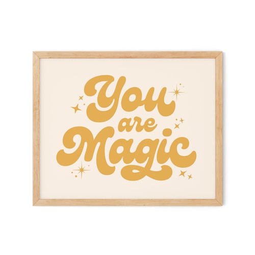 You Are Magic Retro Wall Art Retro Decor Wall Prints Retro - Etsy