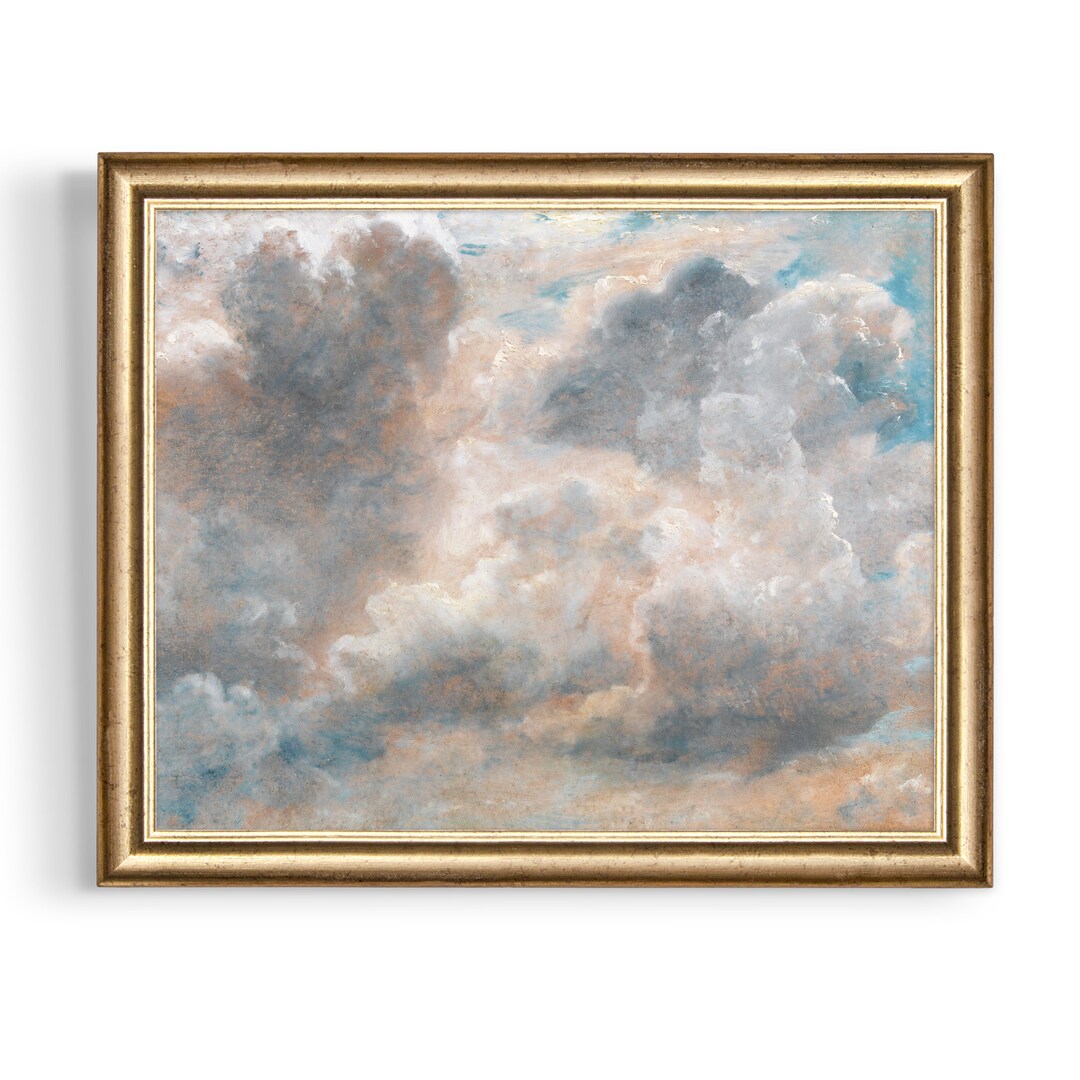 Cloud Study Art Print | Digital Download Wall Art | Spring Summer Home ...