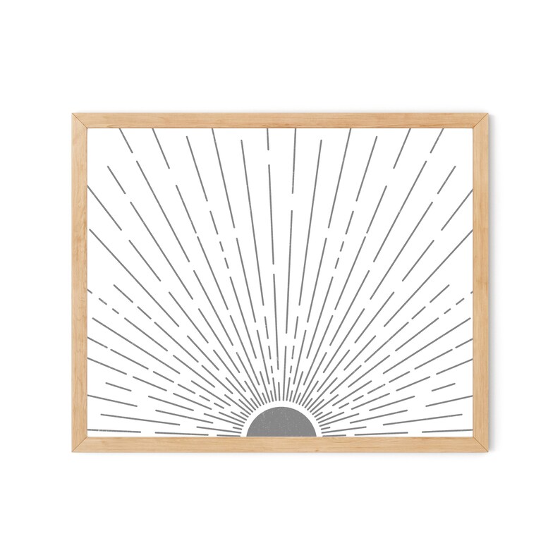 Sun Rays Digital Download Summer Wall Art Sunrise Sunset | Etsy