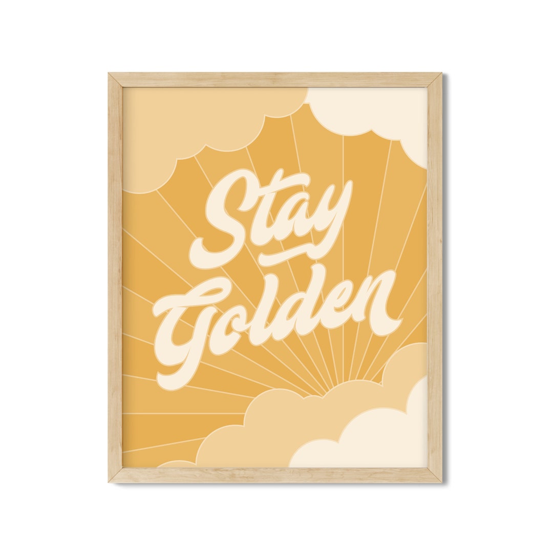 Stay Golden Sun Rays Digital Download, Spring and Summer Wall Art Home ...