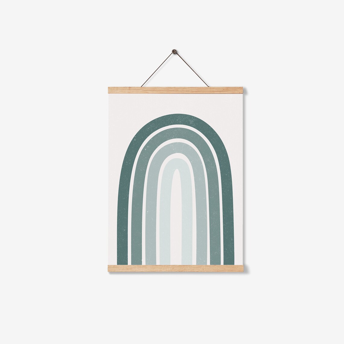Teal Blue Rainbow Digital Download, Shades of Blue Rainbow Home Decor ...