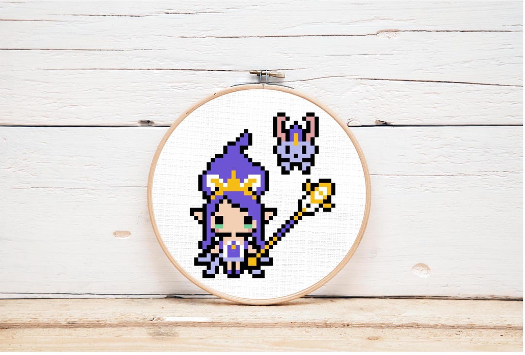 Star Guardian Janna Chibi Cross Stitch PDF Pattern – League of Legends ...