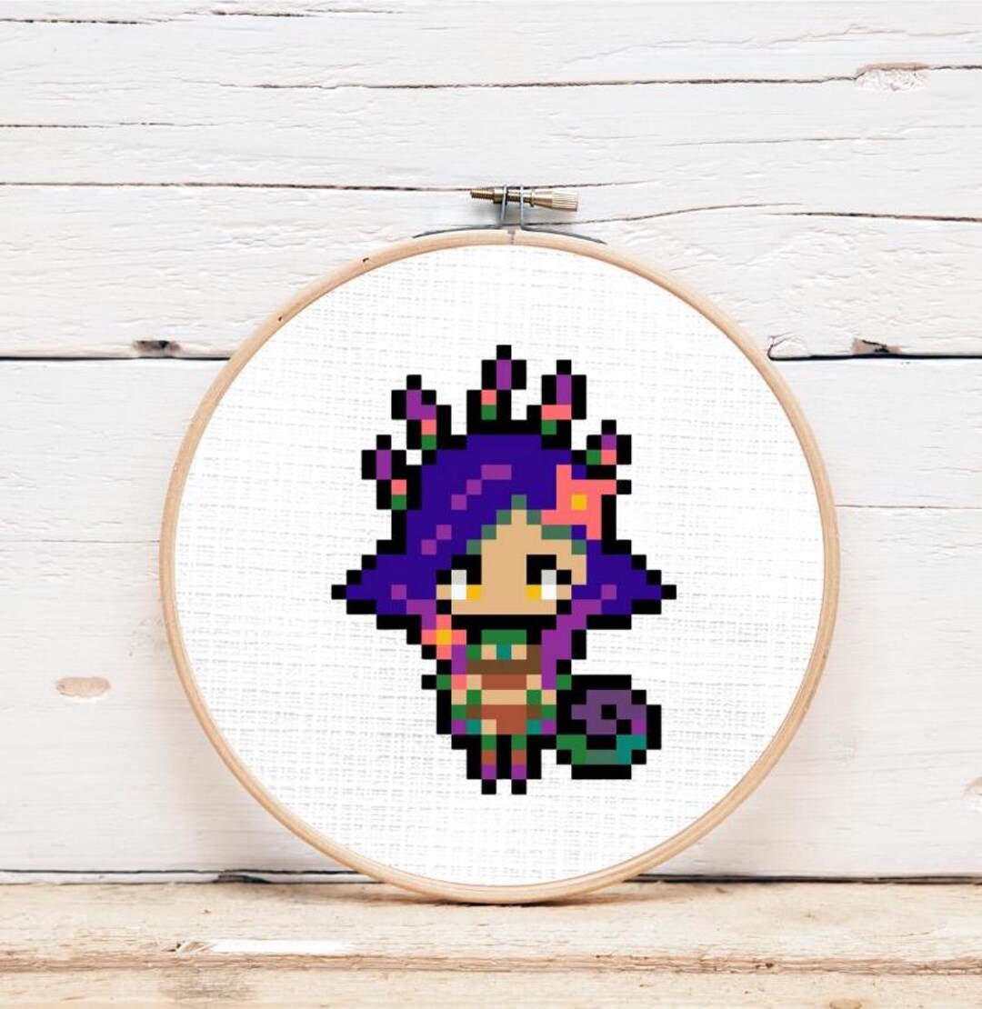 Neeko Cross Stitch Pattern - League of Legends 3-inch Hoop PDF - Etsy