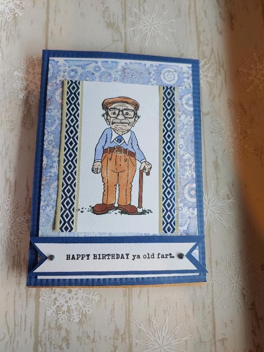 Handmade Birthday Card for Him: Funny Old Man Card - Etsy
