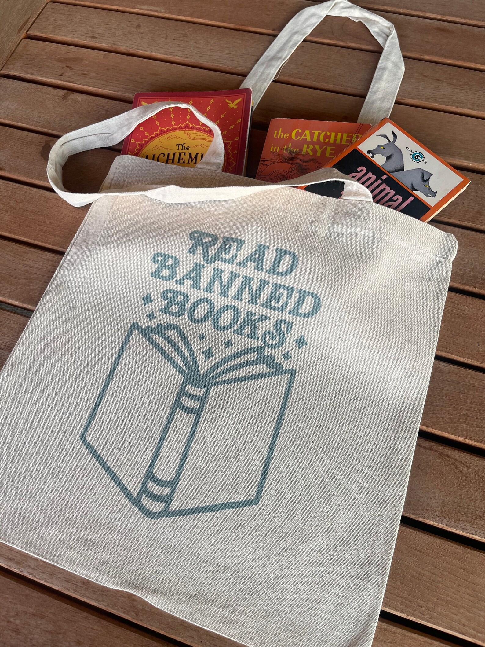 Read Banned Books Tote Bag // Eco-friendly Tote Bag // Resuable Tote ...