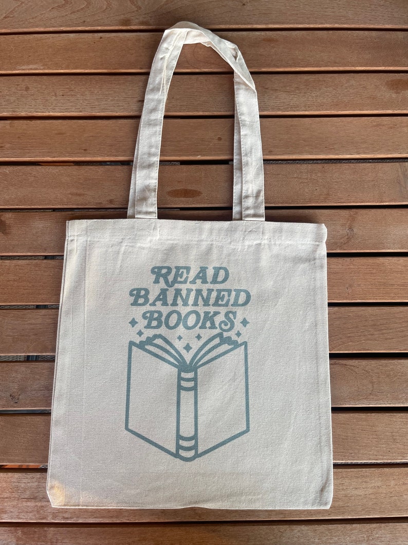 Read Banned Books Tote Bag // Eco-friendly Tote Bag // Resuable Tote ...
