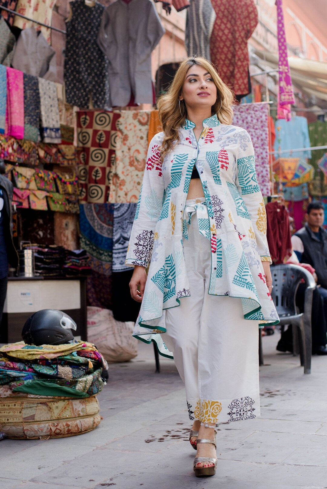 Garden Boho Jacket - Indian Block Print Jacket - Etsy