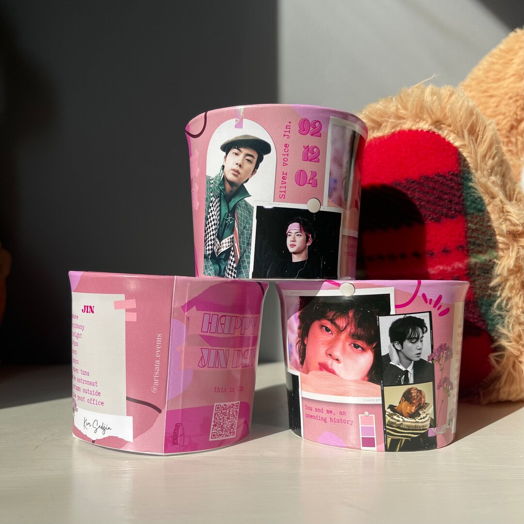 BTS Jin Birthday Cupsleeve Set Happy Jin Day - Etsy