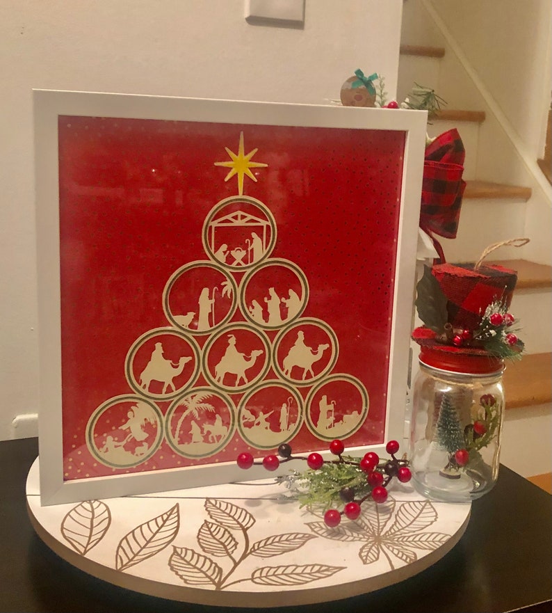 Framed 3 D Nativity Tree - Etsy