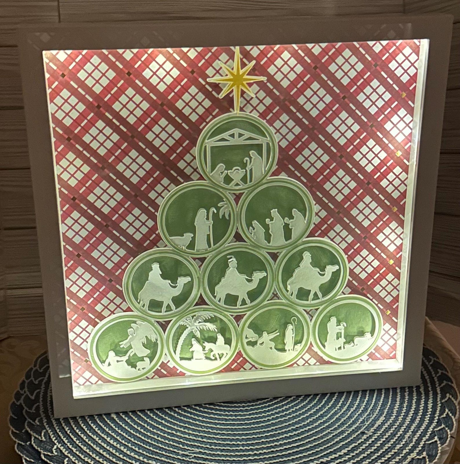 Framed 3 D Nativity Tree - Etsy
