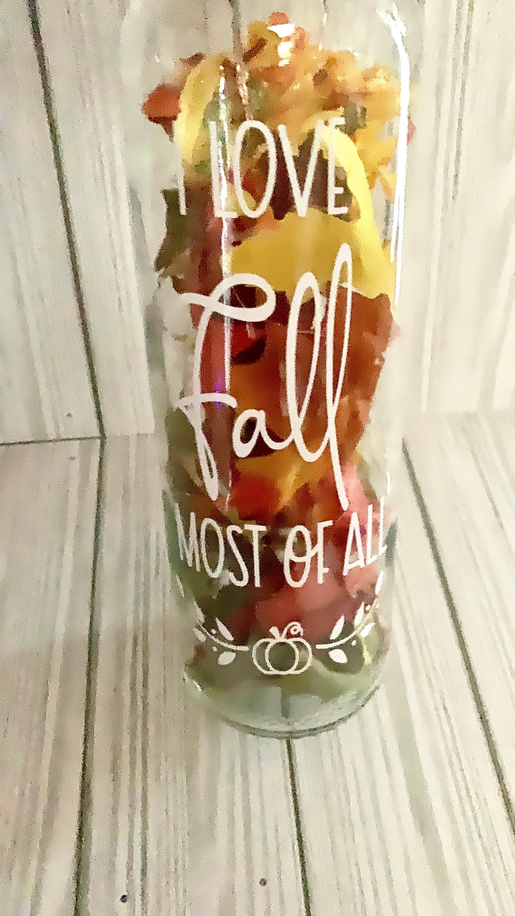 Fall Themed Lighted Wine Bottles - Etsy