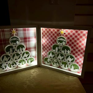 Framed 3 D Nativity Tree - Etsy
