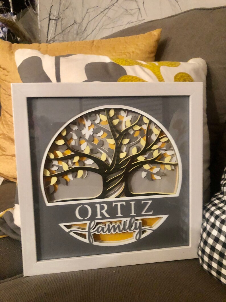 Family Tree Shadow Box | Etsy