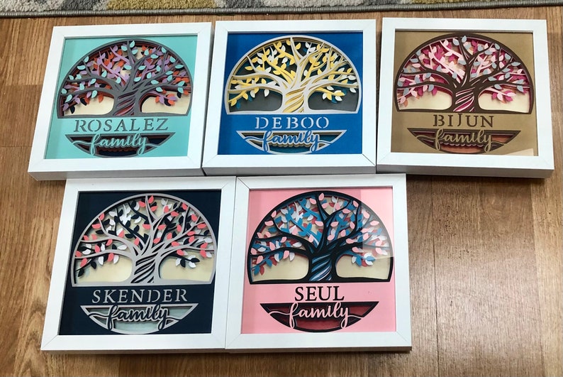 Family Tree Shadow Box - Etsy