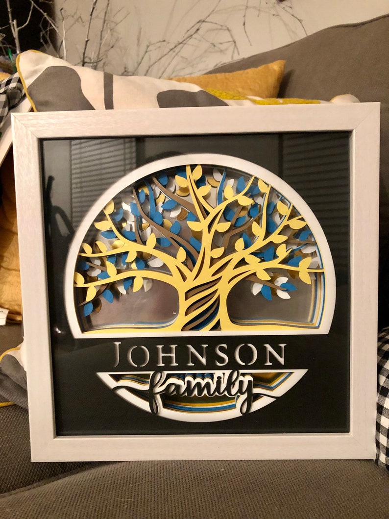 Family Tree Shadow Box - Etsy