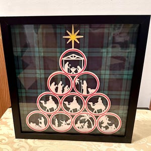 Framed 3 D Nativity Tree - Etsy