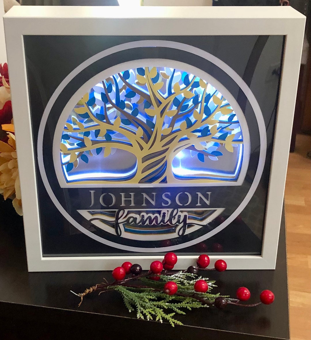 Family Tree Shadow Box - Etsy