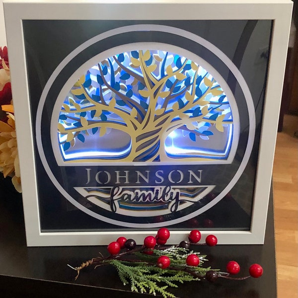 Family Tree Shadow Box Frames - Etsy