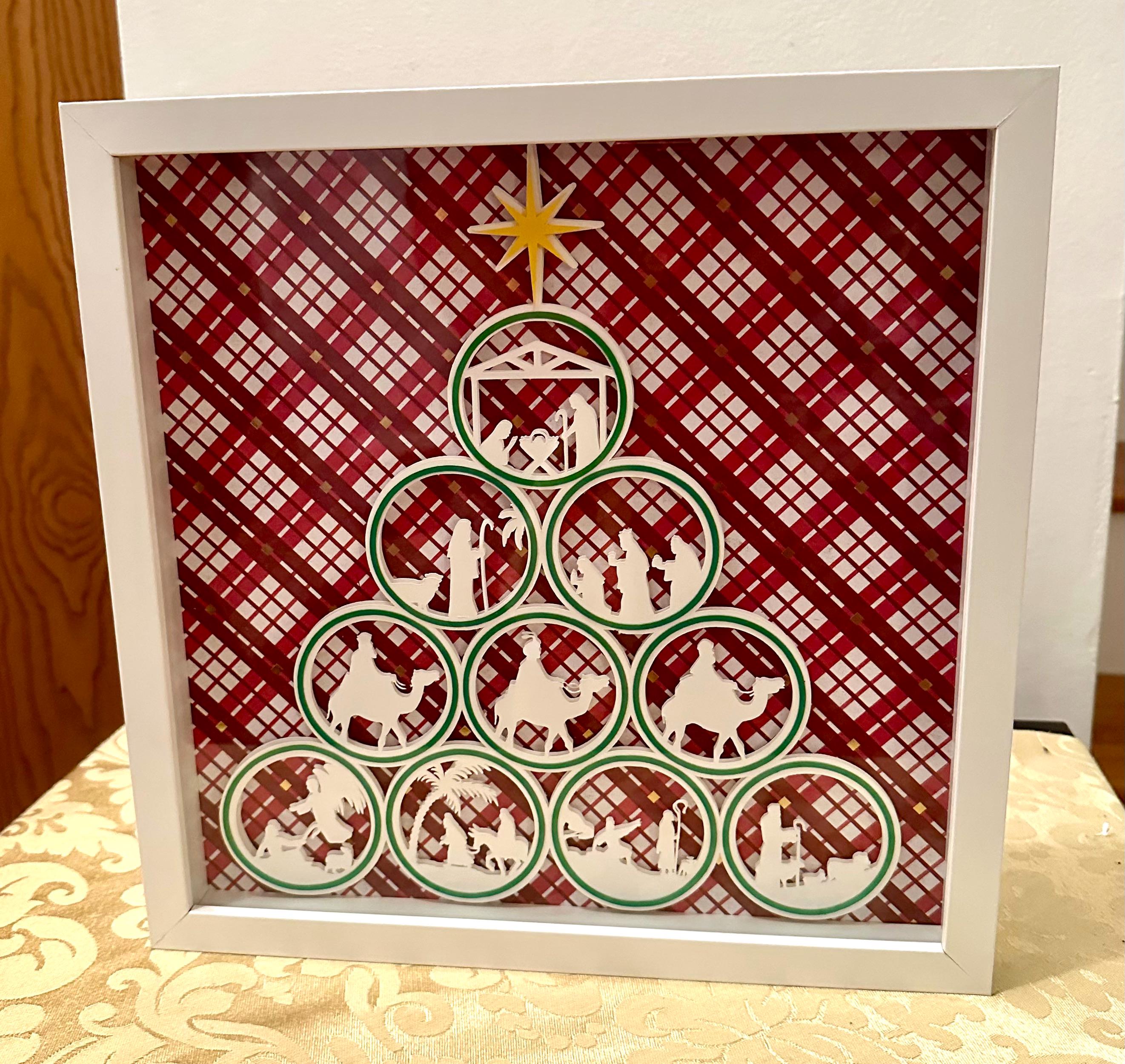 Framed 3 D Nativity Tree - Etsy