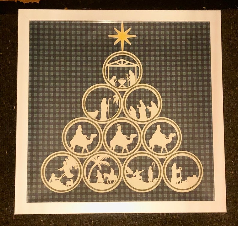 Framed 3 D Nativity Tree - Etsy
