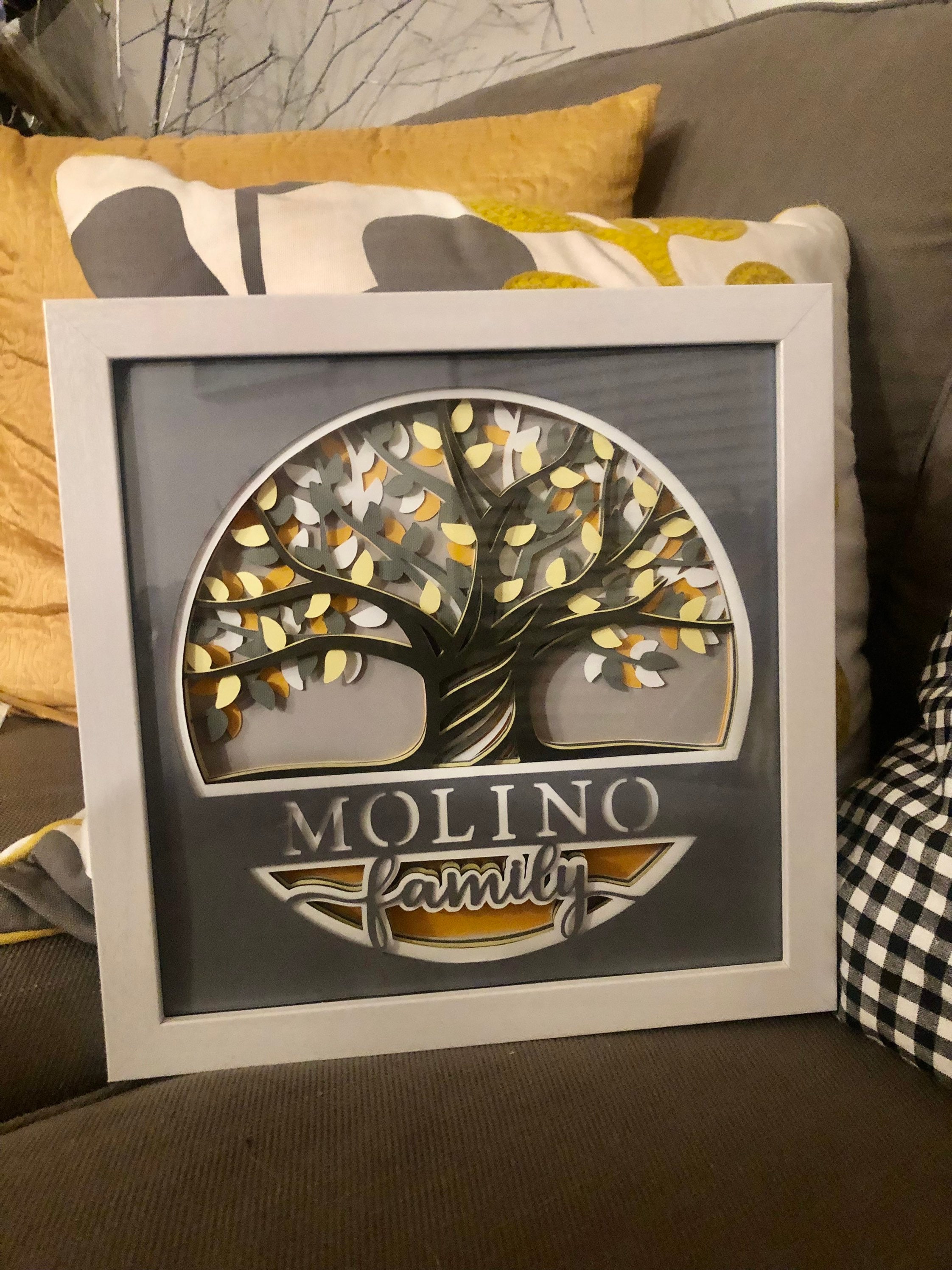 Family Tree Shadow Box - Etsy