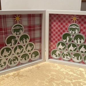 Framed 3 D Nativity Tree - Etsy