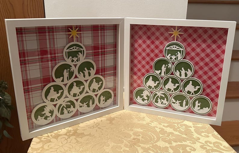 Framed 3 D Nativity Tree - Etsy
