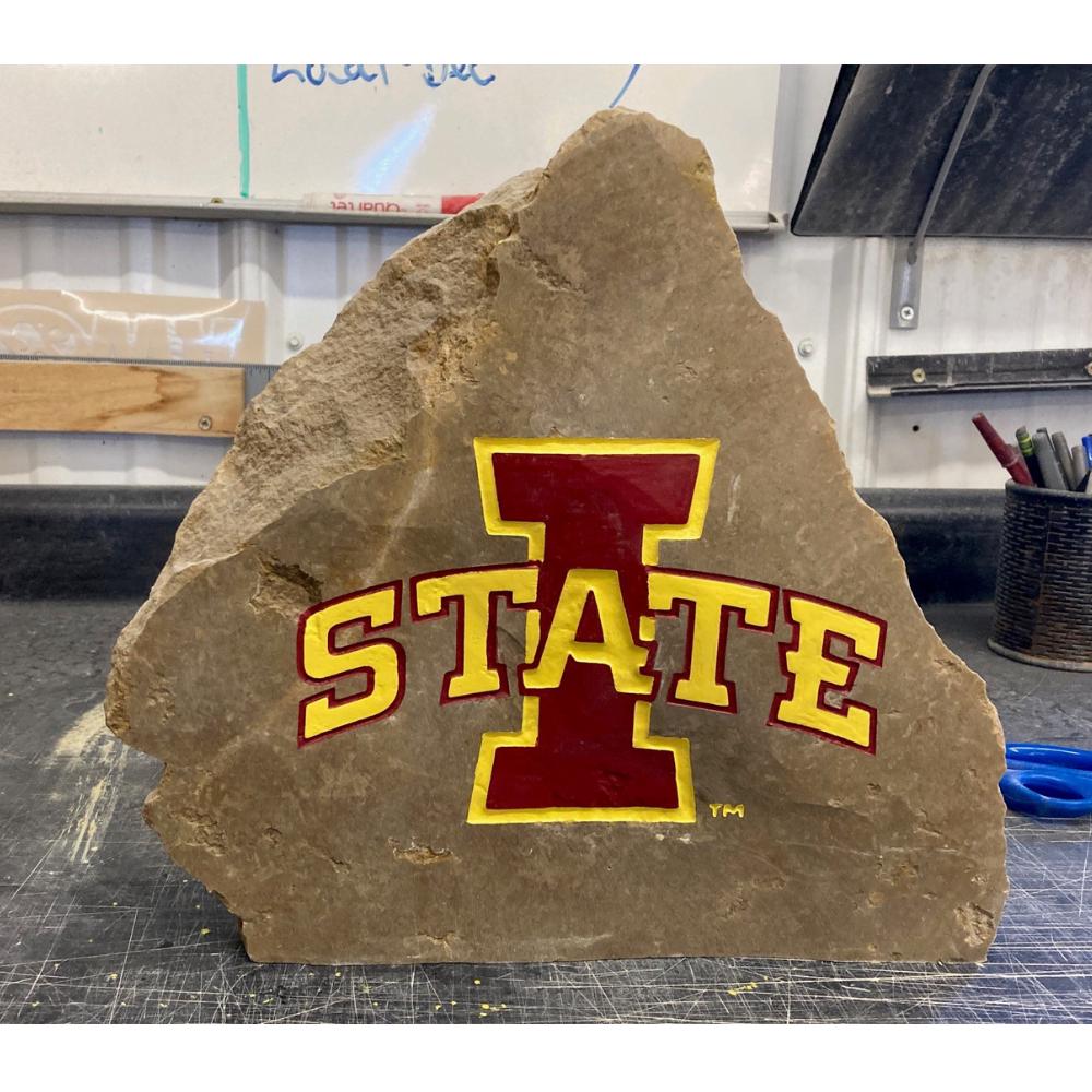 Iowa State Cyclones Engraved Logo Stone, Iowa State University Garden ...