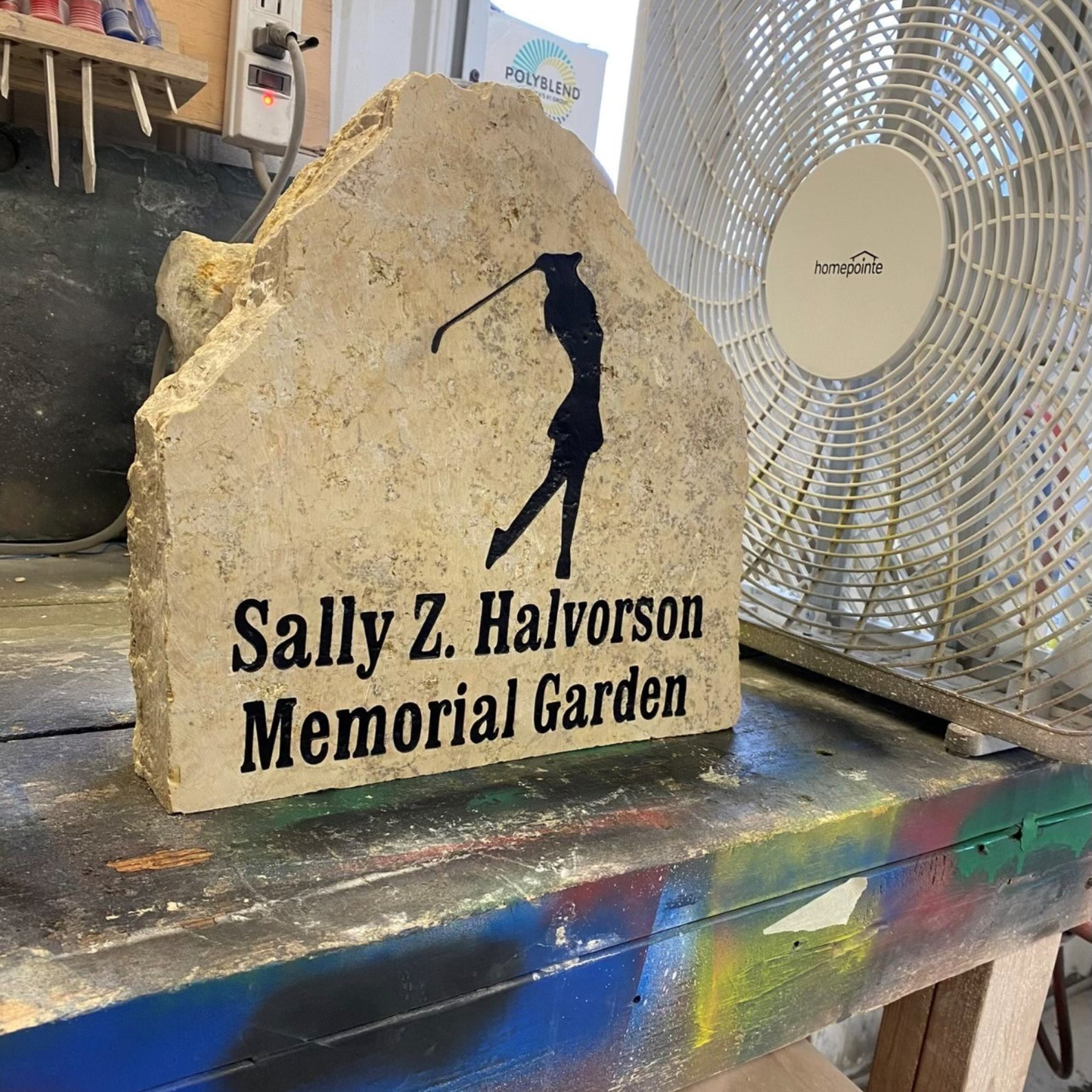 Golf Memorial Stone, Personalized Memorial Rock, in Memory of Golf ...
