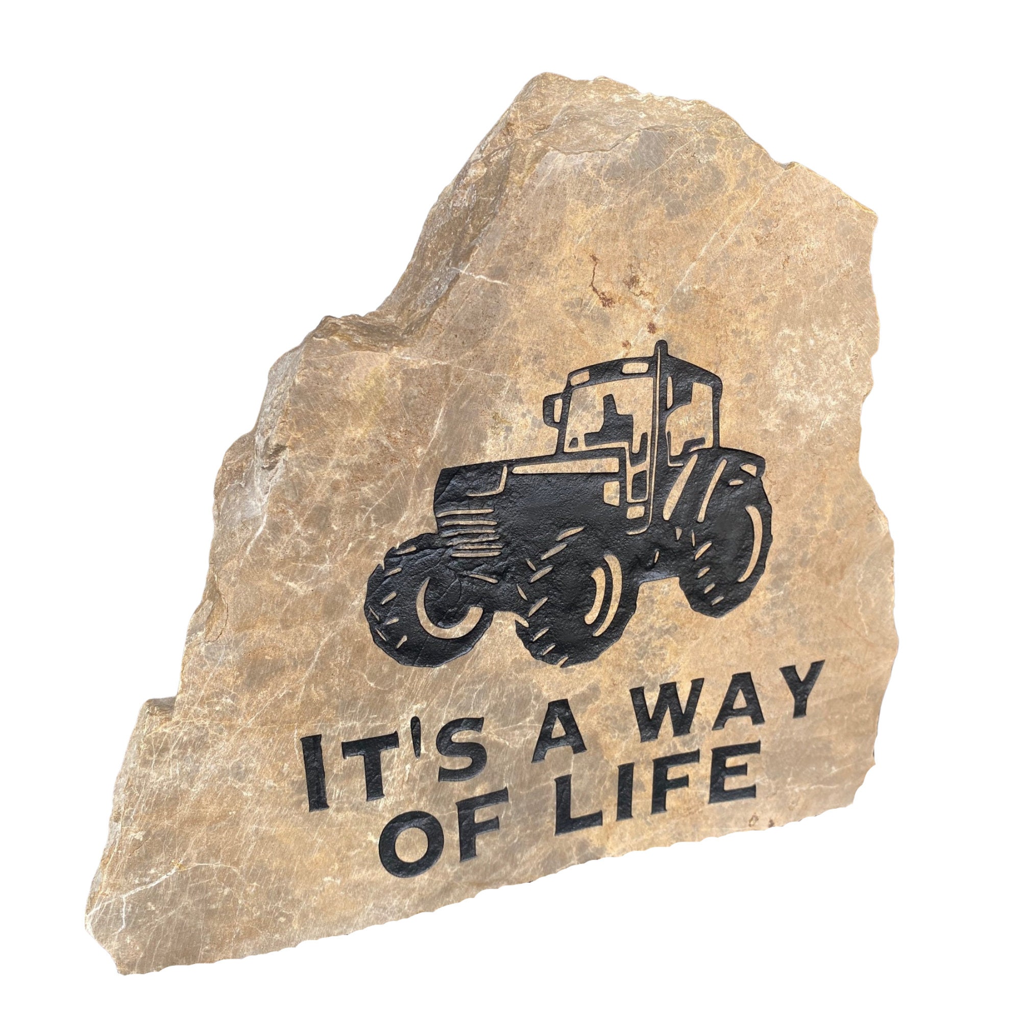 Farming It's A Way of Life Engraved Rock, Outdoor Farm Decor, Gift for ...