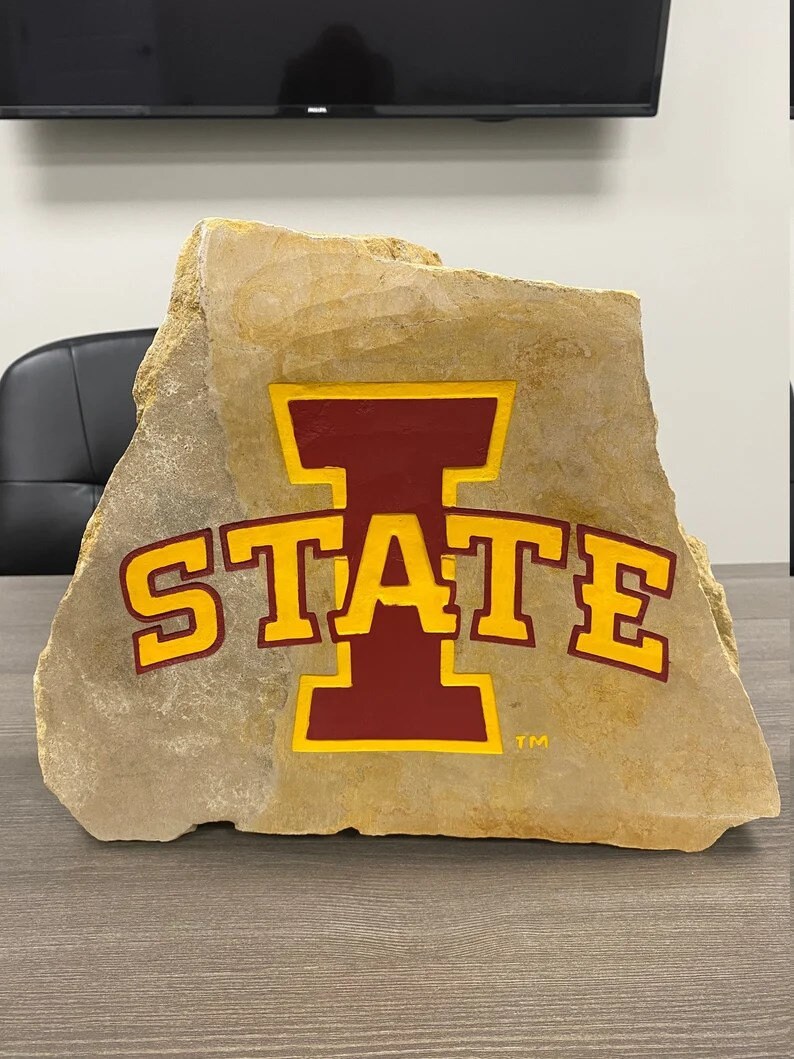 Iowa State Cyclones Engraved Logo Stone, Iowa State University Garden ...