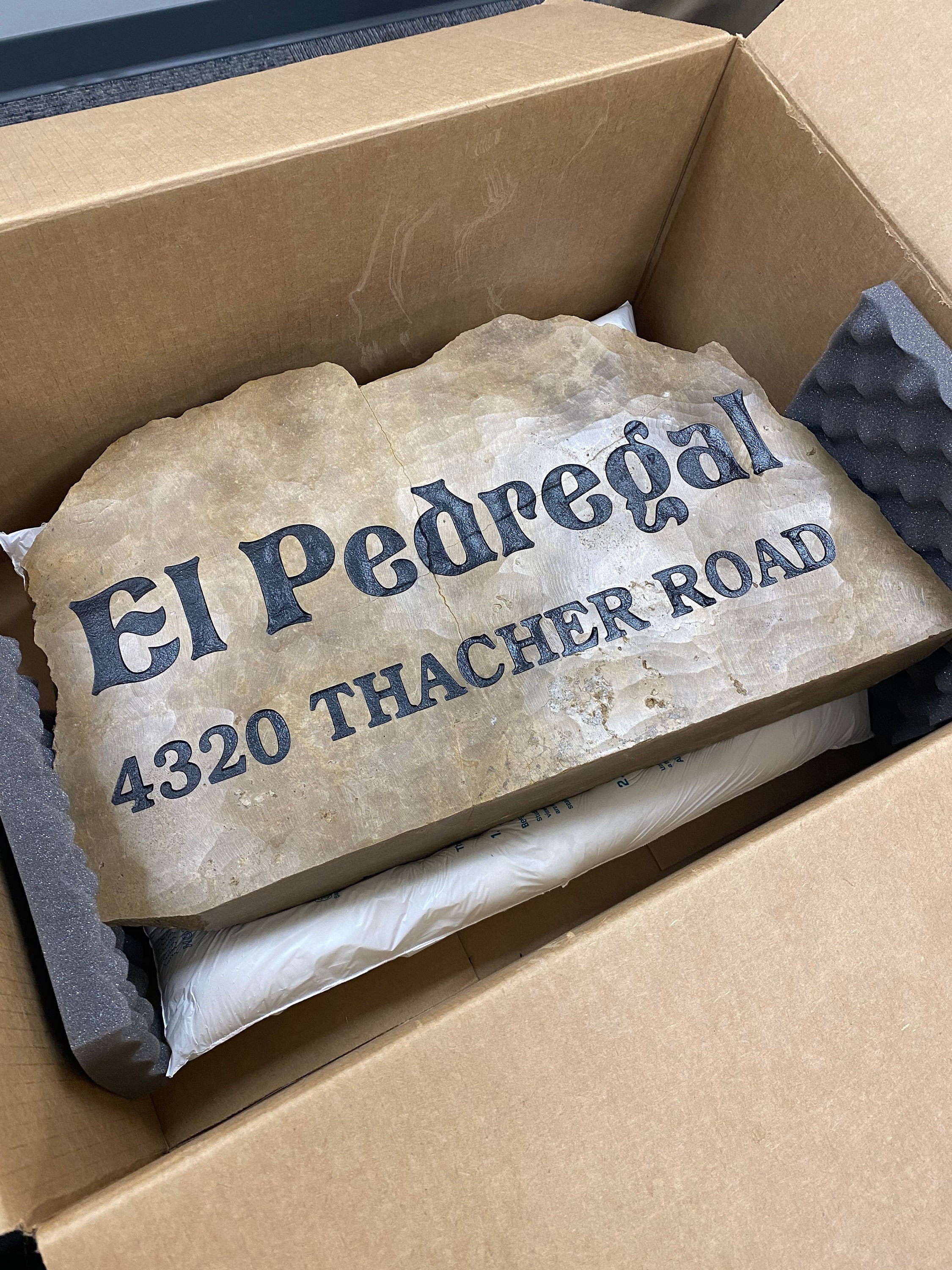 Large Address Rock, Personalized Address Gift, Address Stone Sign ...