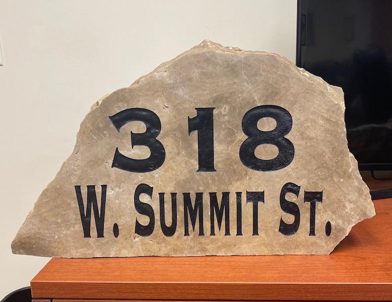 Large Address Rock, Personalized Address Gift, Address Stone Sign ...