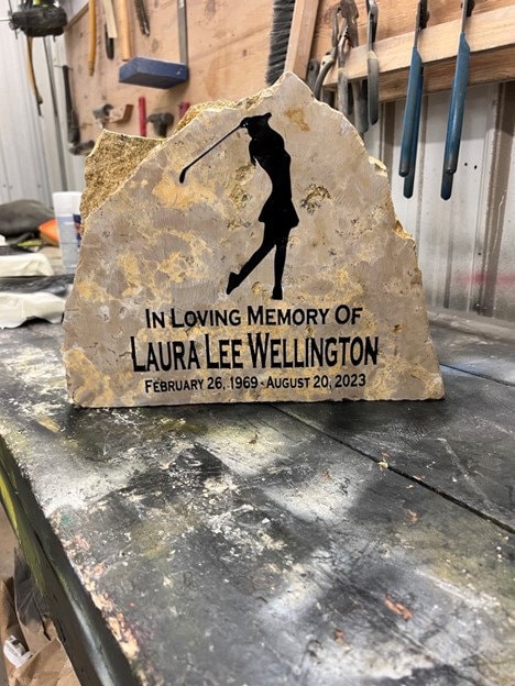 Golf Memorial Stone, Personalized Memorial Rock, in Memory of Golf ...