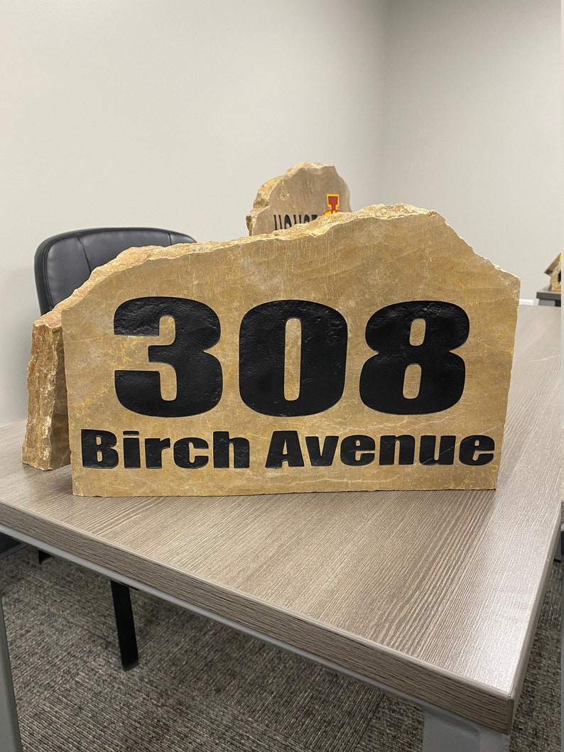 Large Address Rock, Personalized Address Gift, Address Stone Sign ...