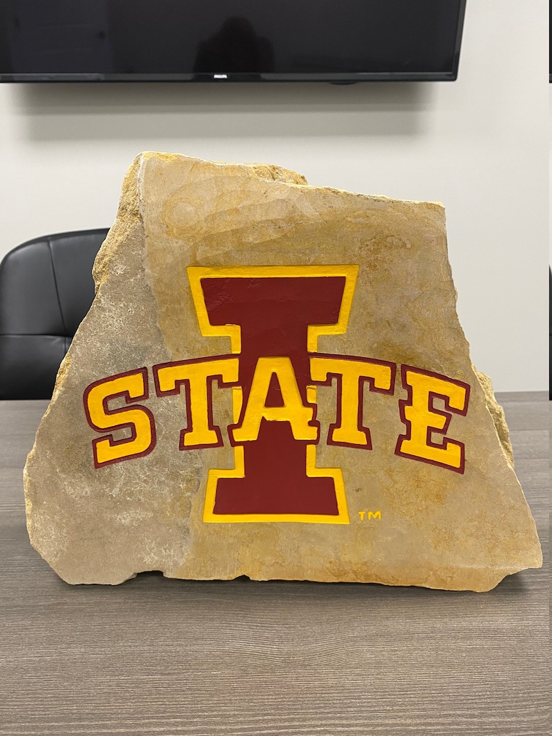 Iowa State Cyclones Rock, Iowa State University Gifts, Iowa State Decor ...