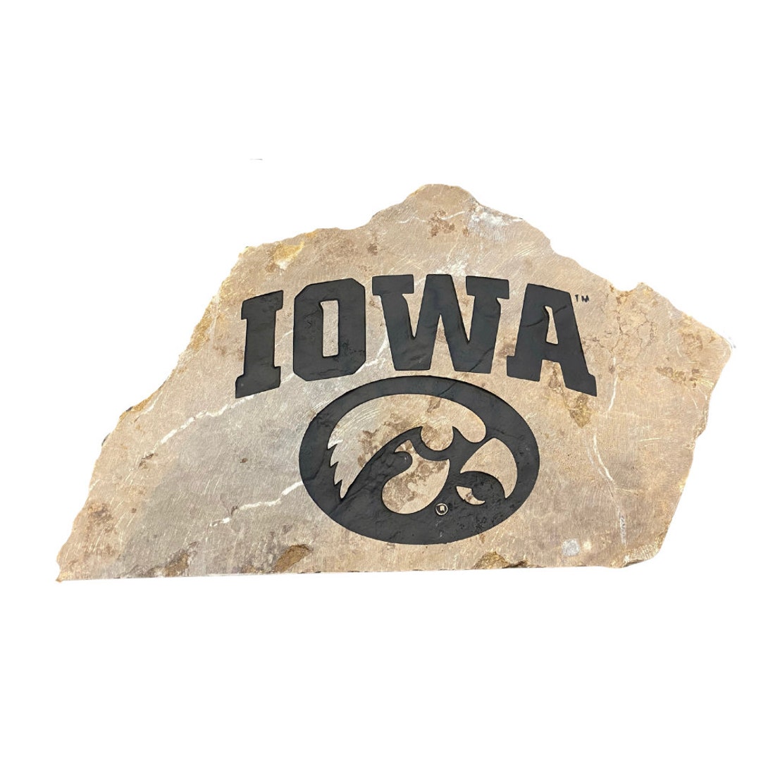 University of Iowa Logo Engraved Stone, Iowa Hawkeyes Gift, Gift for ...