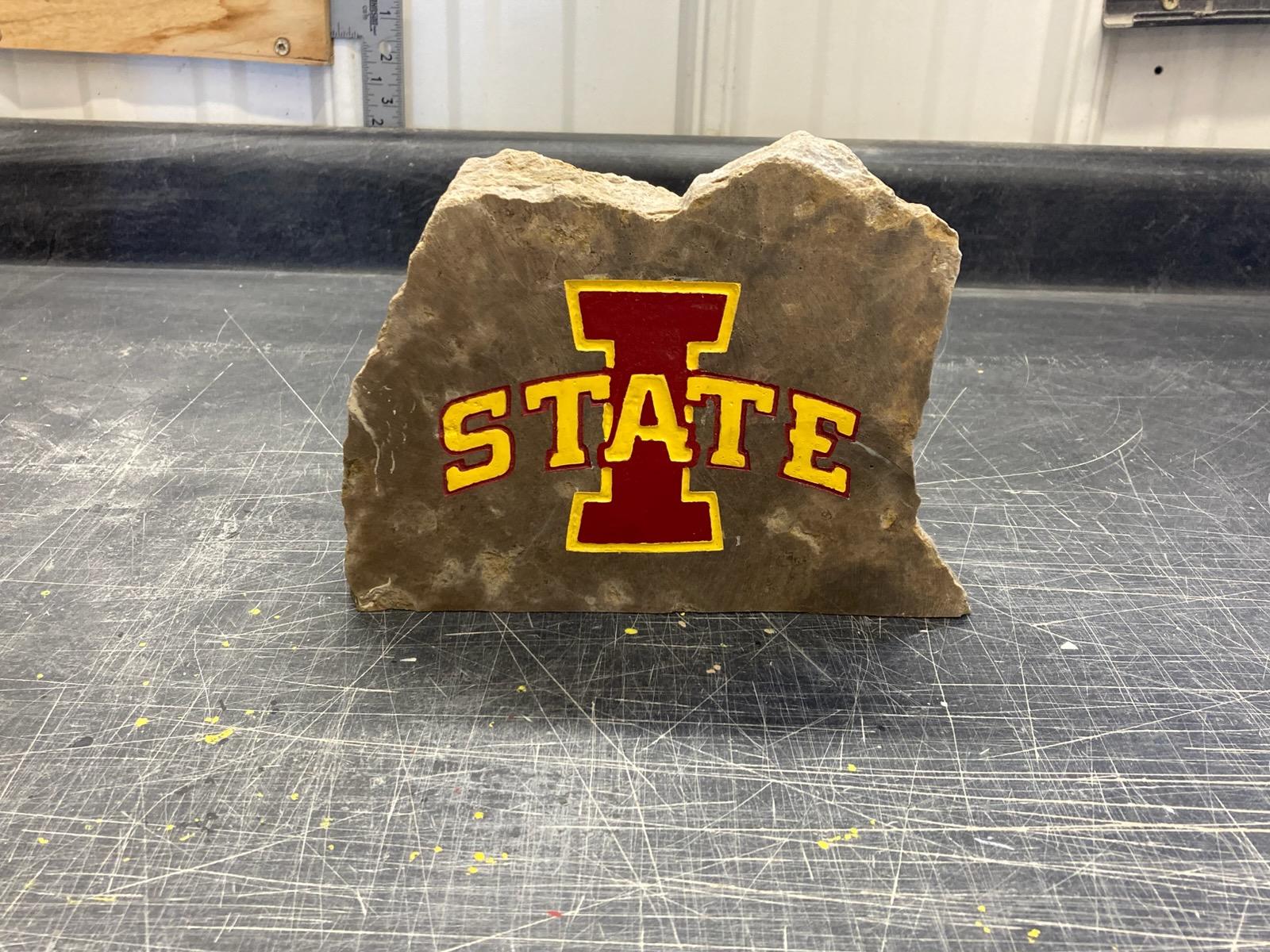 Iowa State Cyclones Engraved Logo Stone, Iowa State University Garden ...