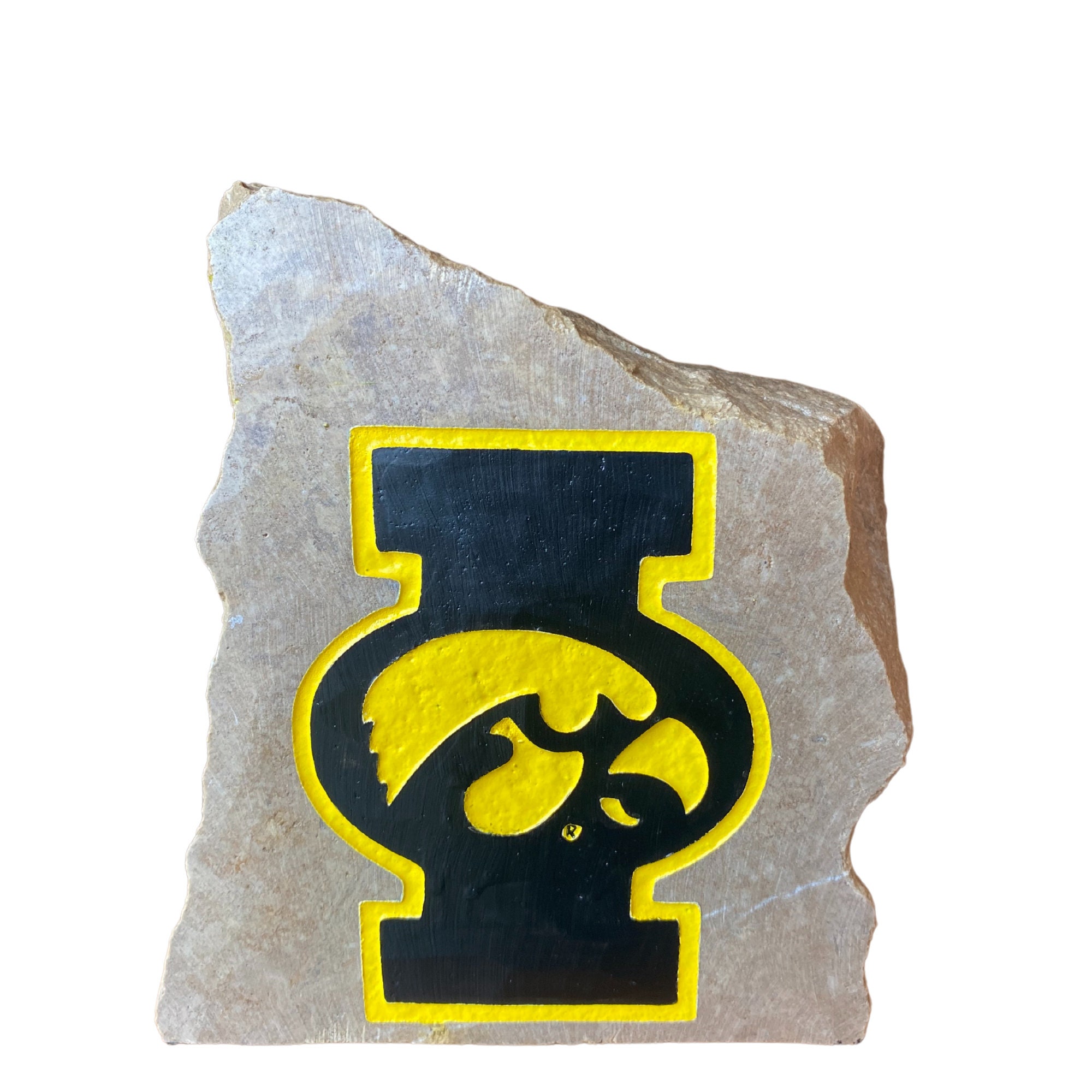 University of Iowa Logo Engraved Stone, Iowa Hawkeyes Gift, Gift for ...