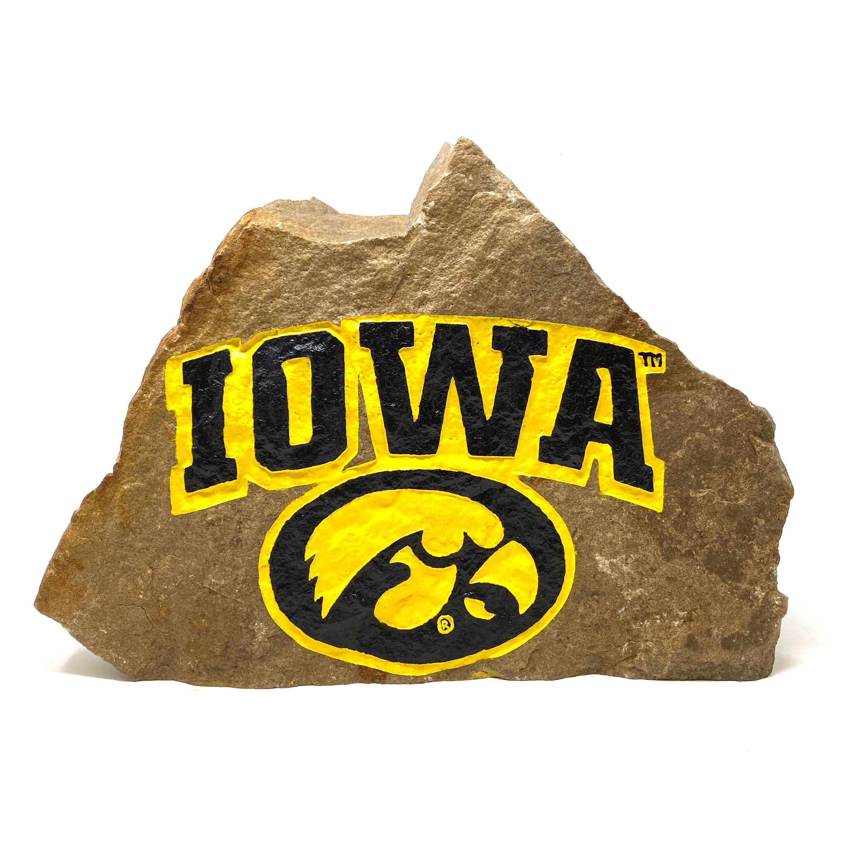 University of Iowa Logo Engraved Stone, Iowa Hawkeyes Gift, Gift for ...