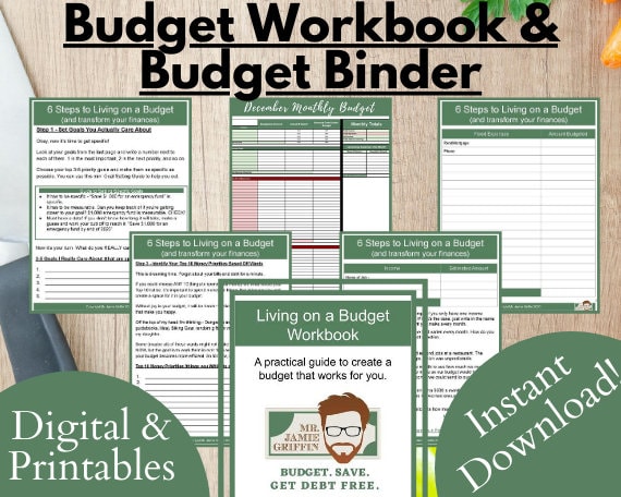 Budgeting Workbook Printable Budget Binder Savings Goal | Etsy