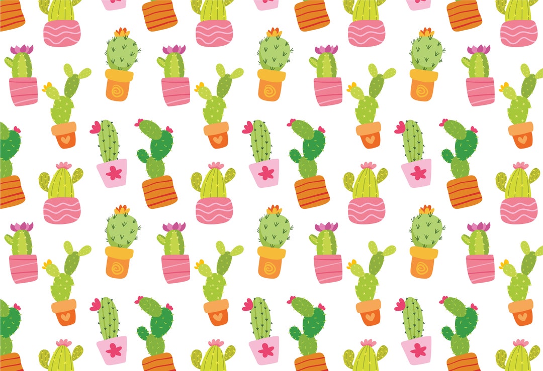 Cactus Print, Repeatable Pattern, JPG Print File - Etsy