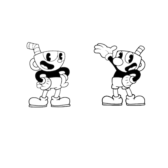 Cuphead and Mugman SVG - Etsy